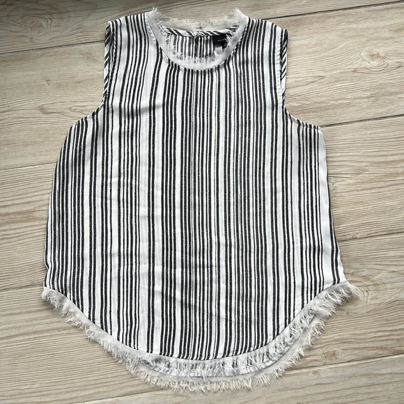 Who What Wear | Tops | Who What Wear Black And White Striped Business ...
